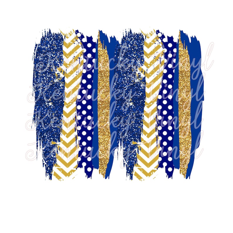 Royal Blue and Gold Brush Stroke PNG | Etsy