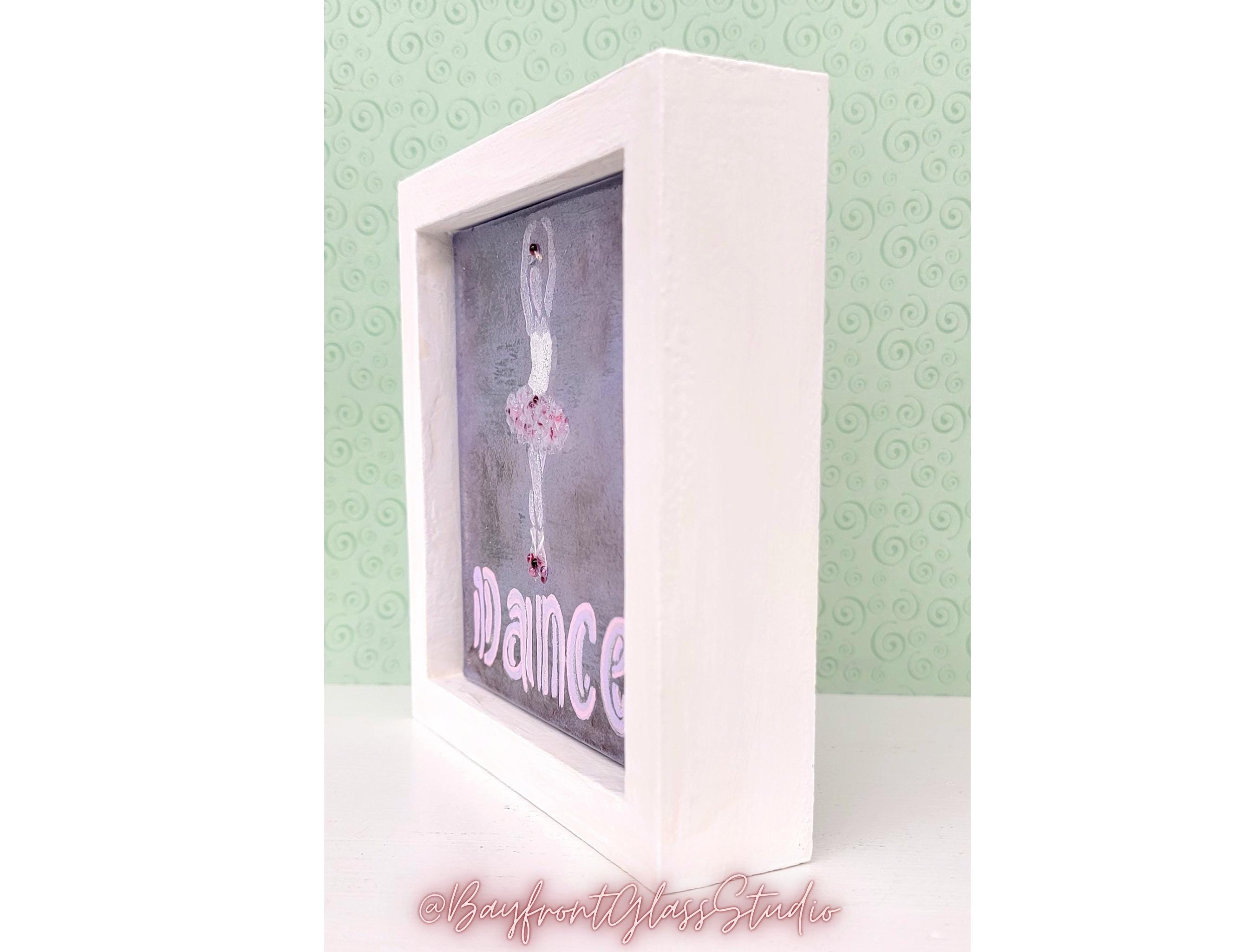 Ballerina Shadow Box - Handmade - Fused Glass - Decoration - Glass ...