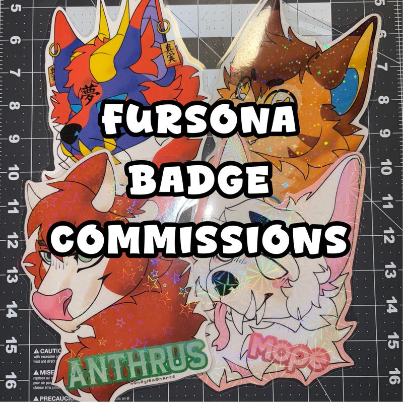 Furry Badge With Tail - Etsy