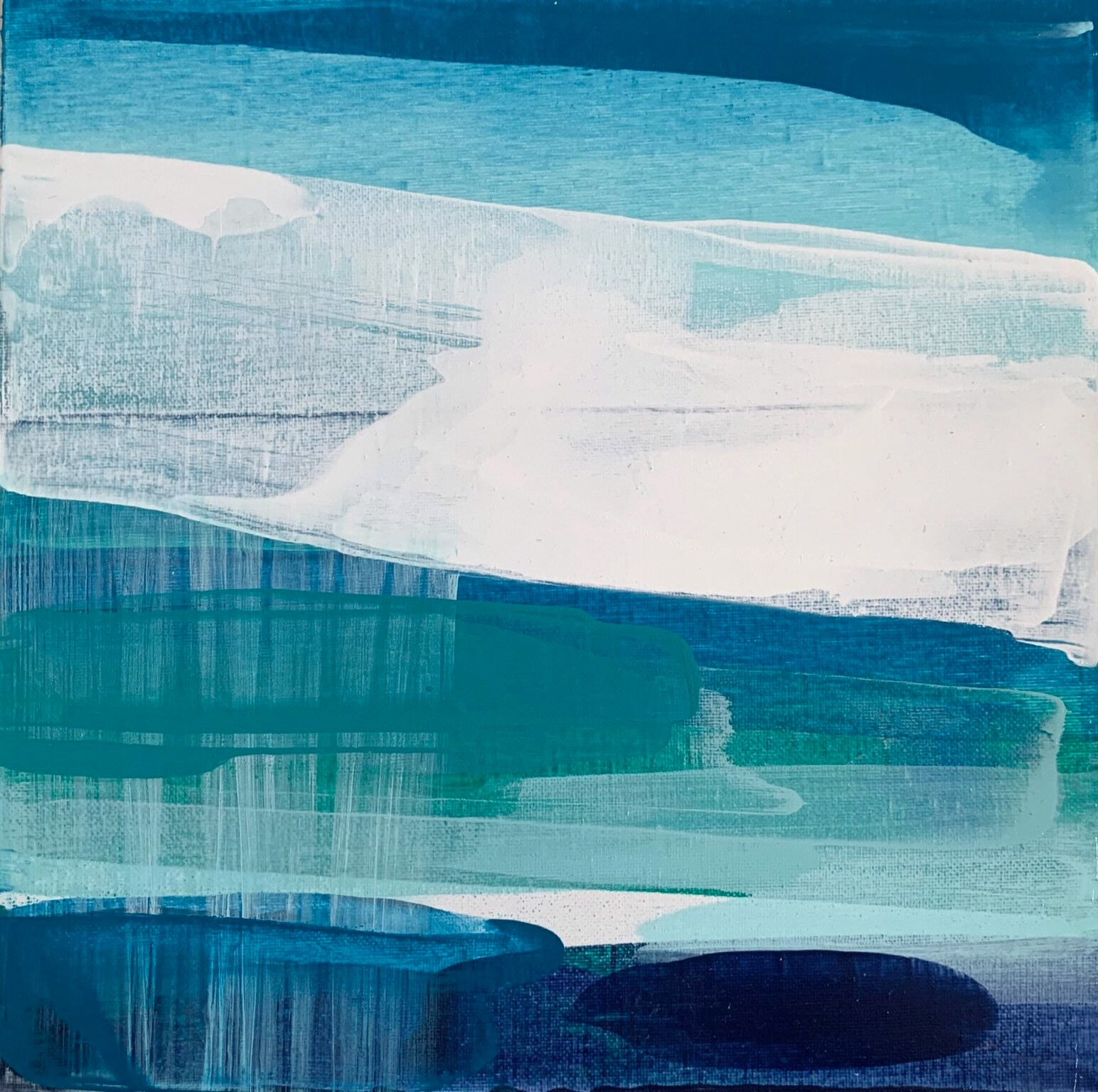 Blue Abstract Wall Art, Blue Wall Art, Original Art, Modern Painting on ...