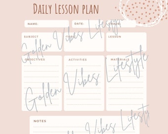 Homeschool Lesson Plan (DIGITAL DOWNLOAD) - Etsy