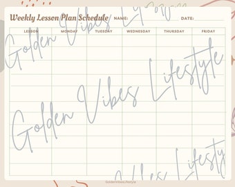 Homeschool Lesson Plan (DIGITAL DOWNLOAD) - Etsy