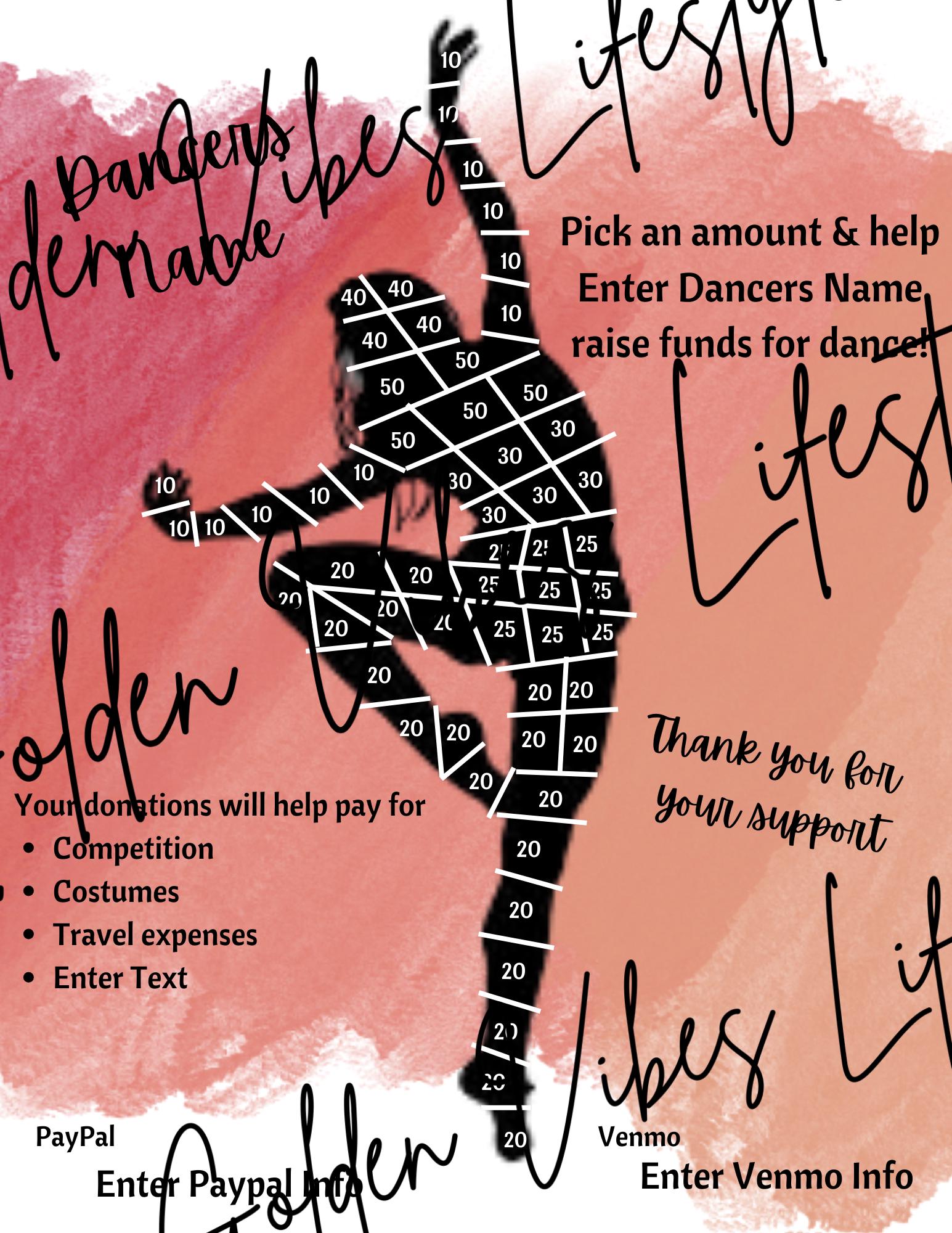 Fundraiser Bundle, Fill My Dancer, Dance Season Fundraiser, Editable ...