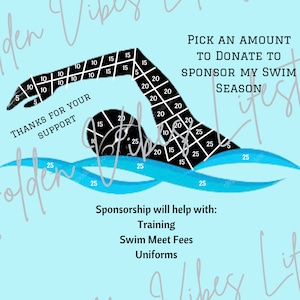 Swimming Fundraiser Flyer | Fill My Swimmer | Editable Canva Template ...