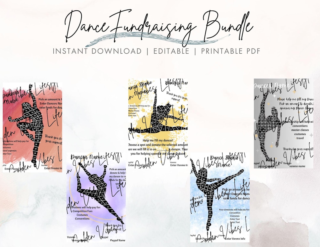 Fundraiser Bundle, Fill My Dancer, Dance Season Fundraiser, Editable ...