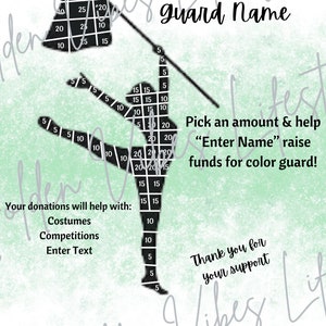 Fill My Color Guard, Color Guard Fundraiser, Editable Canva Template ...