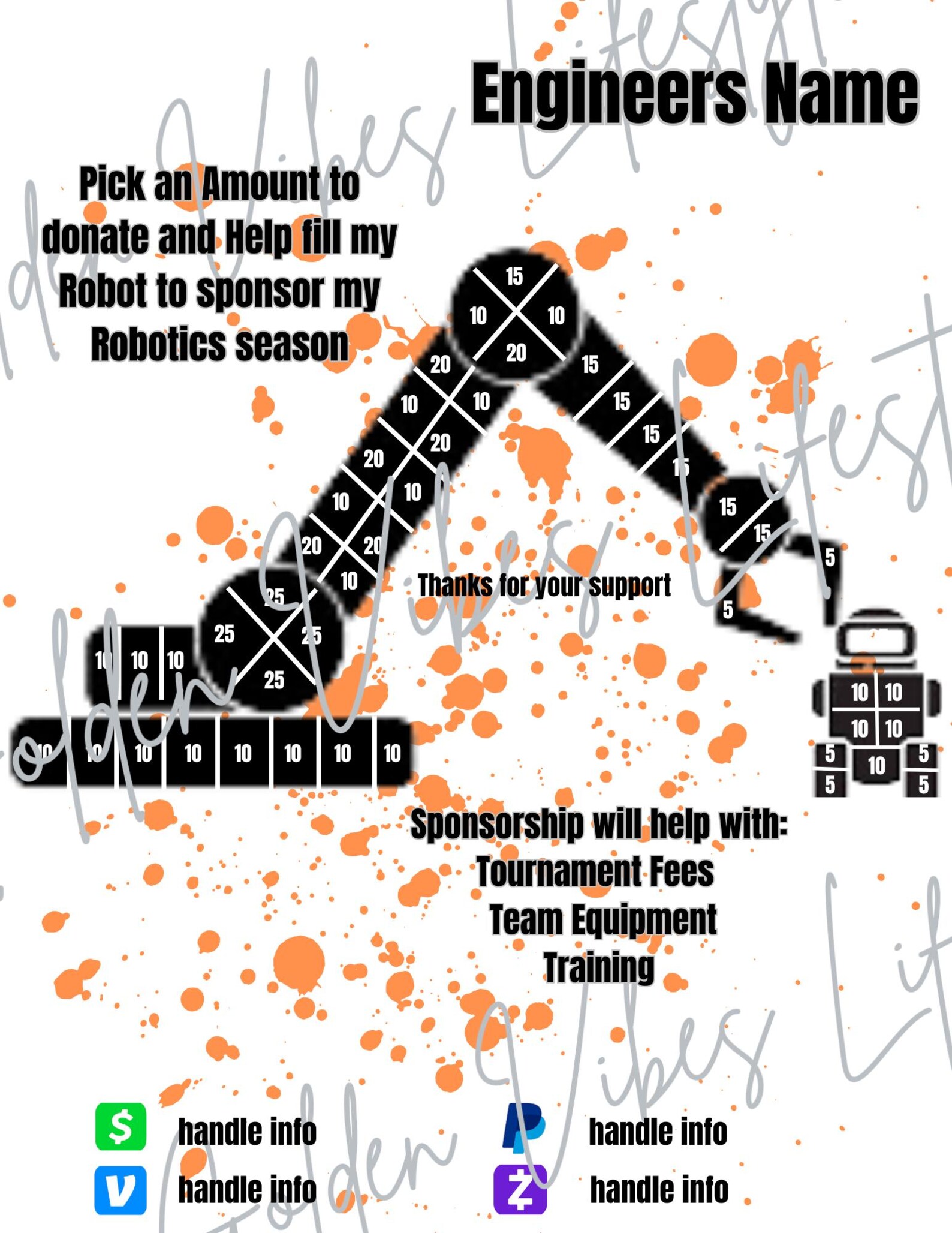 Robotics Fundraiser Flyer | Fill My Robot | Editable Canva Template ...
