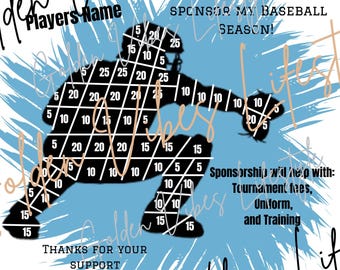 Baseball Pitcher Fundraiser Flyer | Fill My Baseball Player | Editable ...