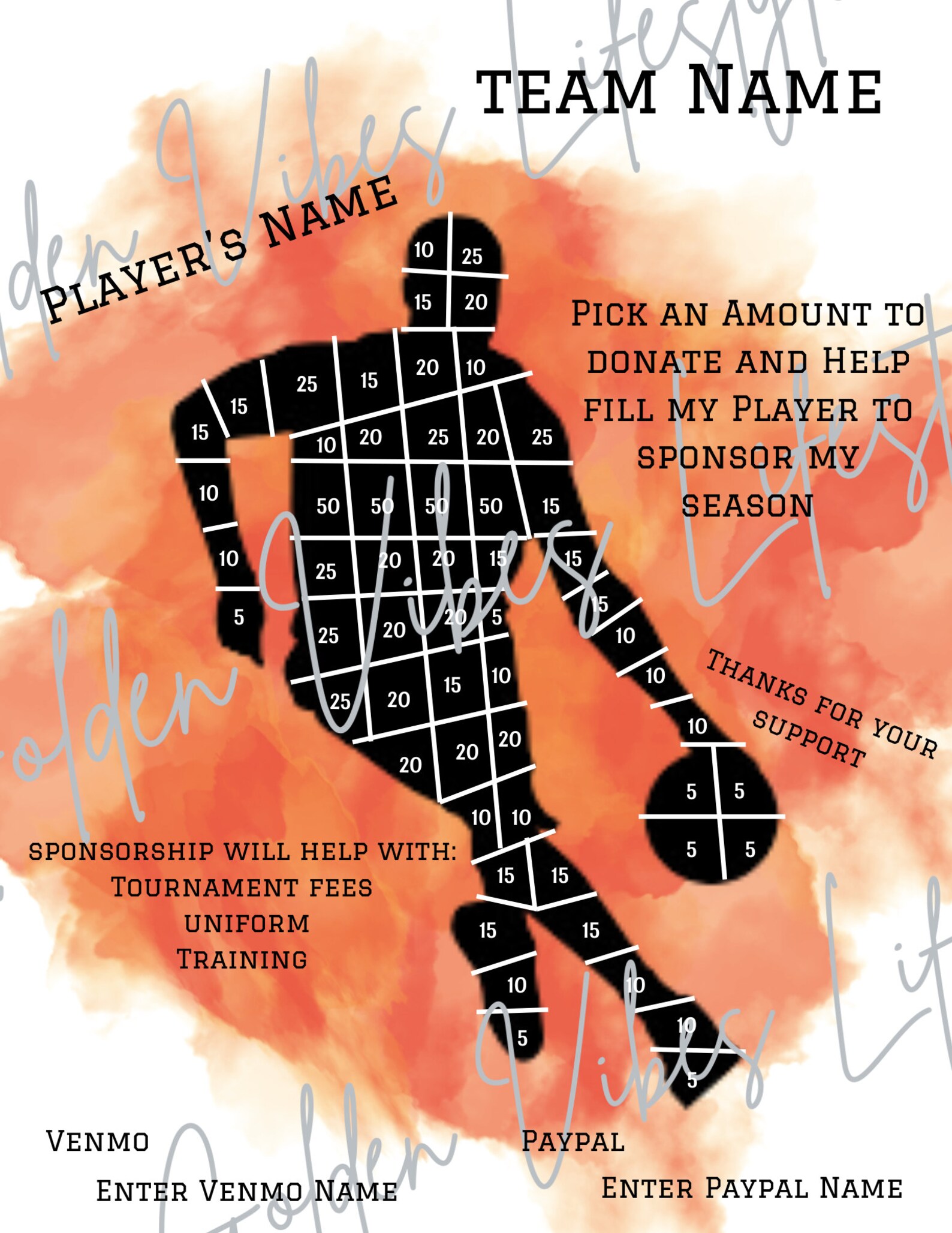 Basketball Fundraiser Flyer | Fill My Basketball Player | Editable ...