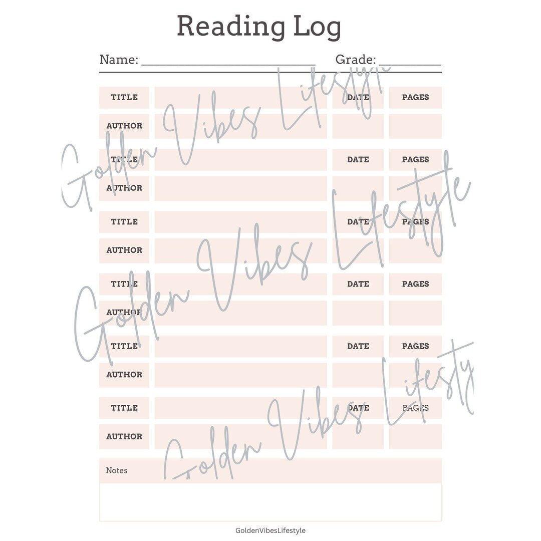 Printable Reading Log & Book Review Tracker for Homeschool (digital ...