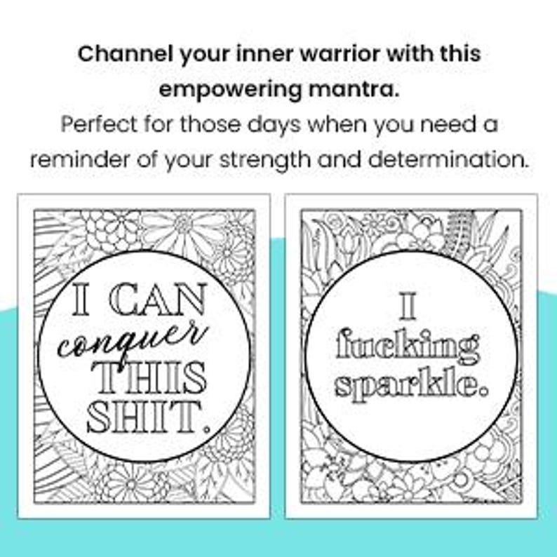Empowering Shit to Color 2, Adult Curse Word Coloring Book ...
