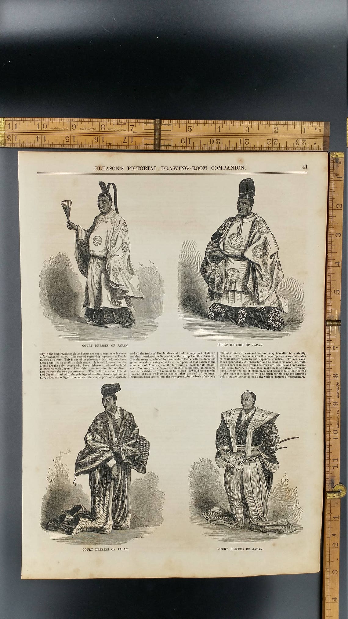 Court Dresses of Japan 1854. . Large Antique Engraving About - Etsy