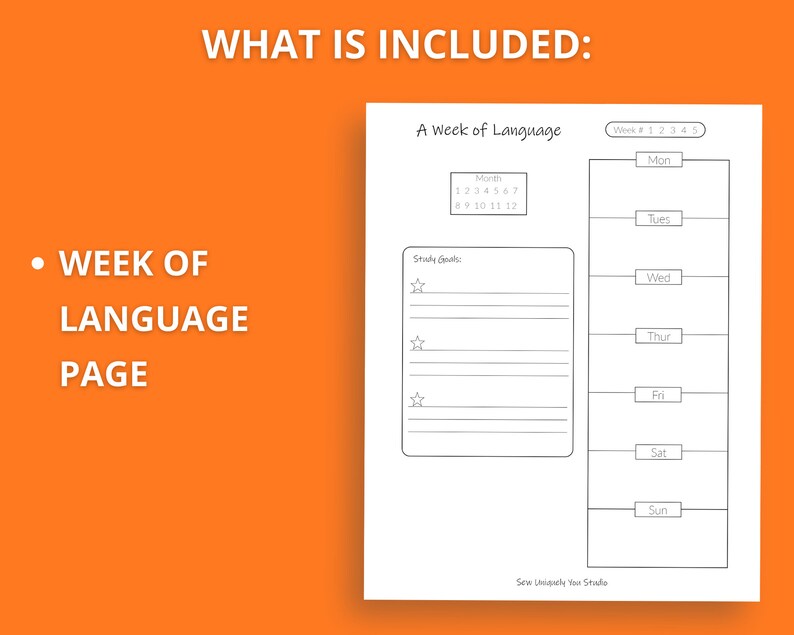 Language Learning Tools Journal Notebook Printable Instant Download ...