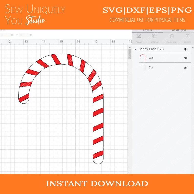 Candy Cane SVG Cricut Cut File X-mas Vector Christmas - Etsy