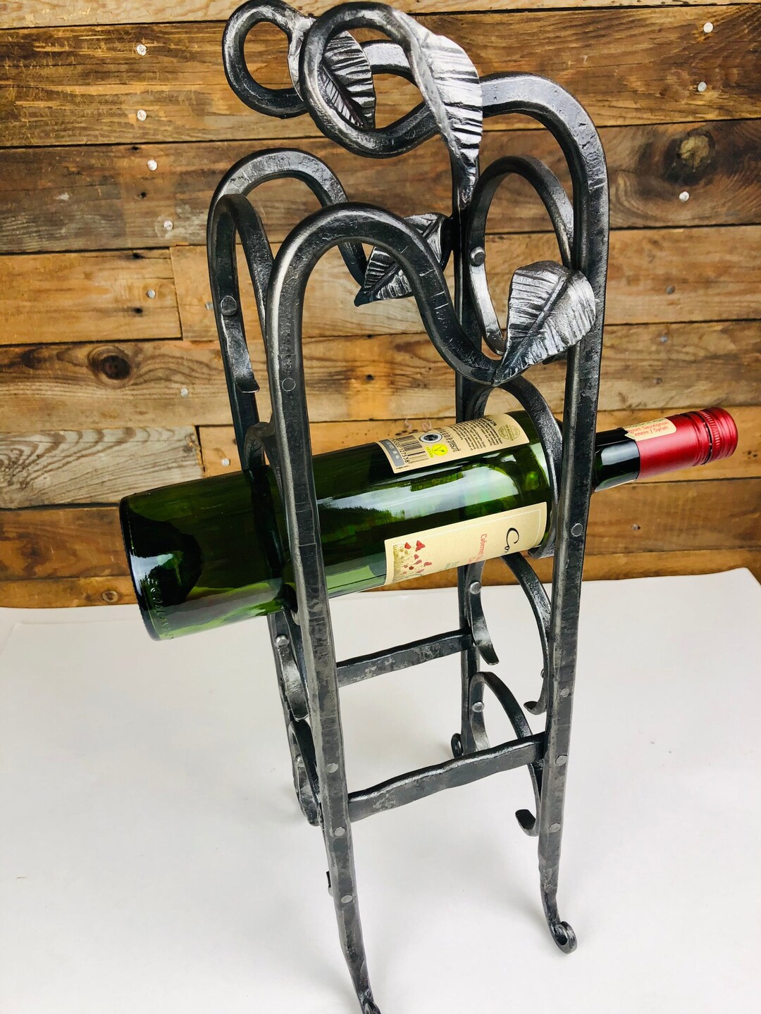 Hand Forge Counter Wine Rack - Etsy