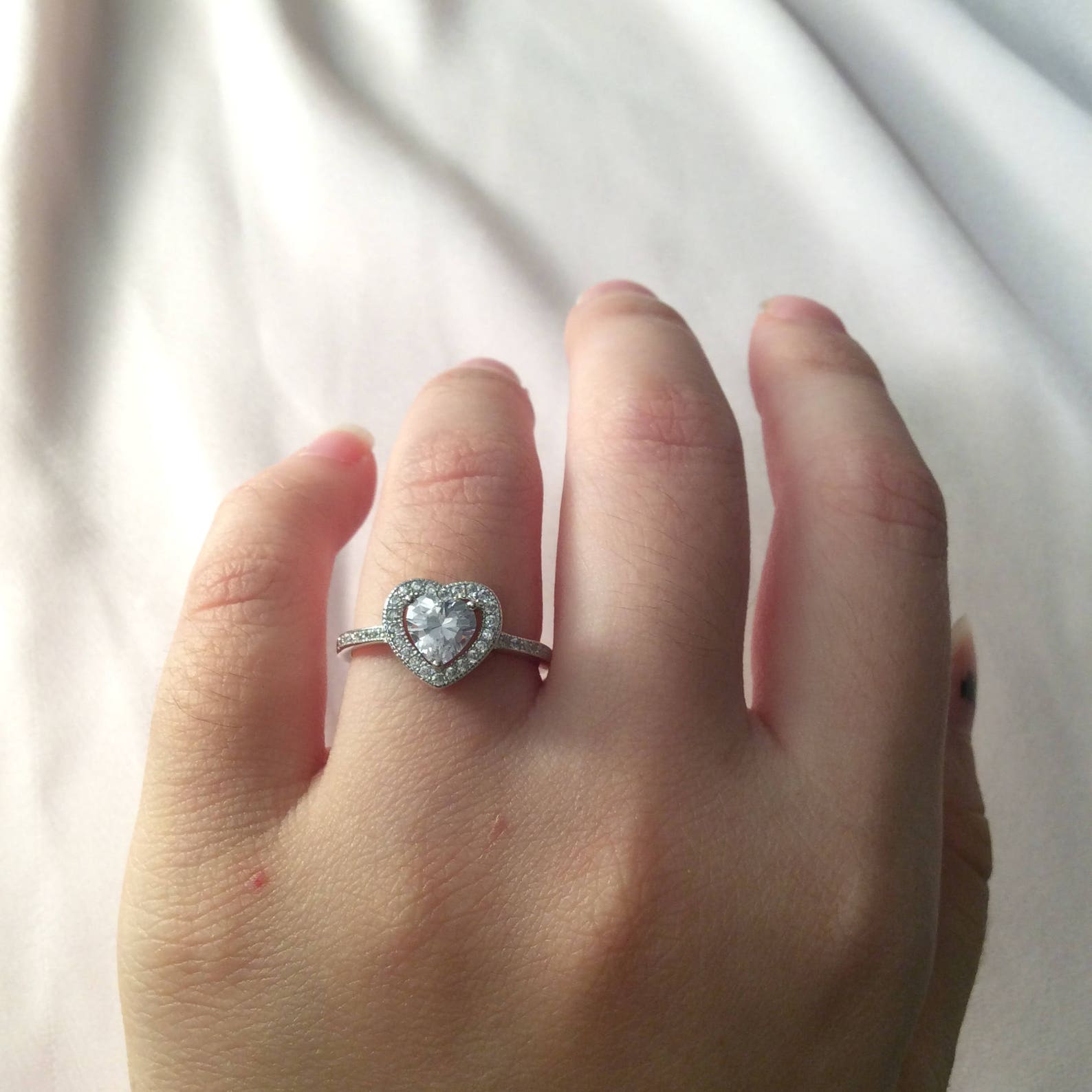 Promise Ring ~ Silver Promise Ring ~ Women's Promise Ring ~ Heart Ring ...