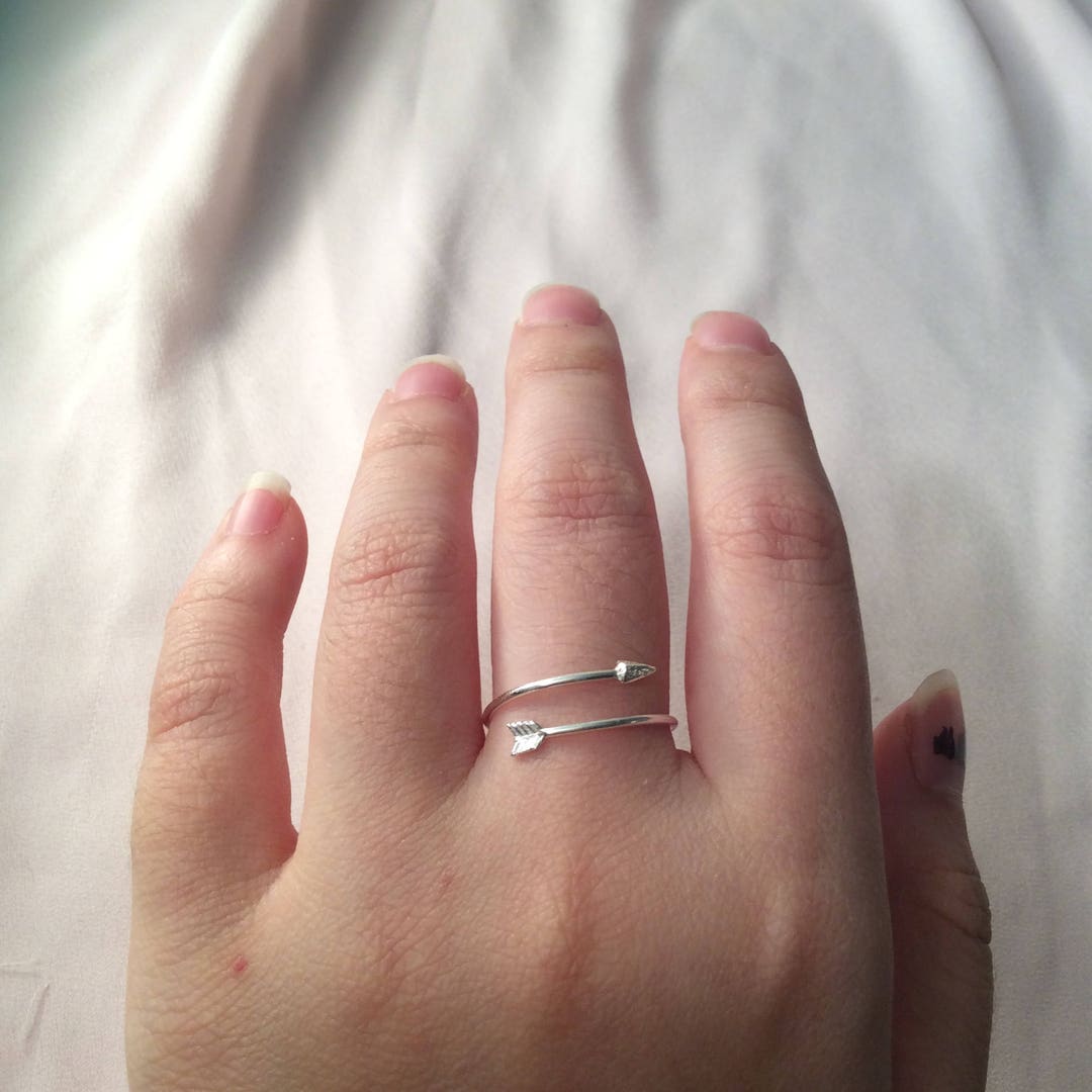 Arrow Ring ~ Adjustable Ring ~ Silver Arrow Ring - Etsy