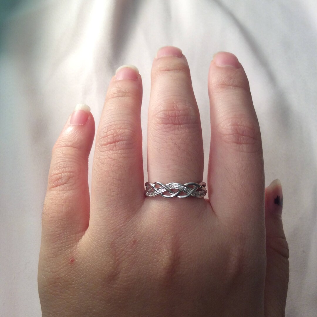 Sterling Silver Women's Ring ~ Diamond Band ~ Promise Ring ~ CZ ~ Cubic Zirconia ~ Holiday Gift ...