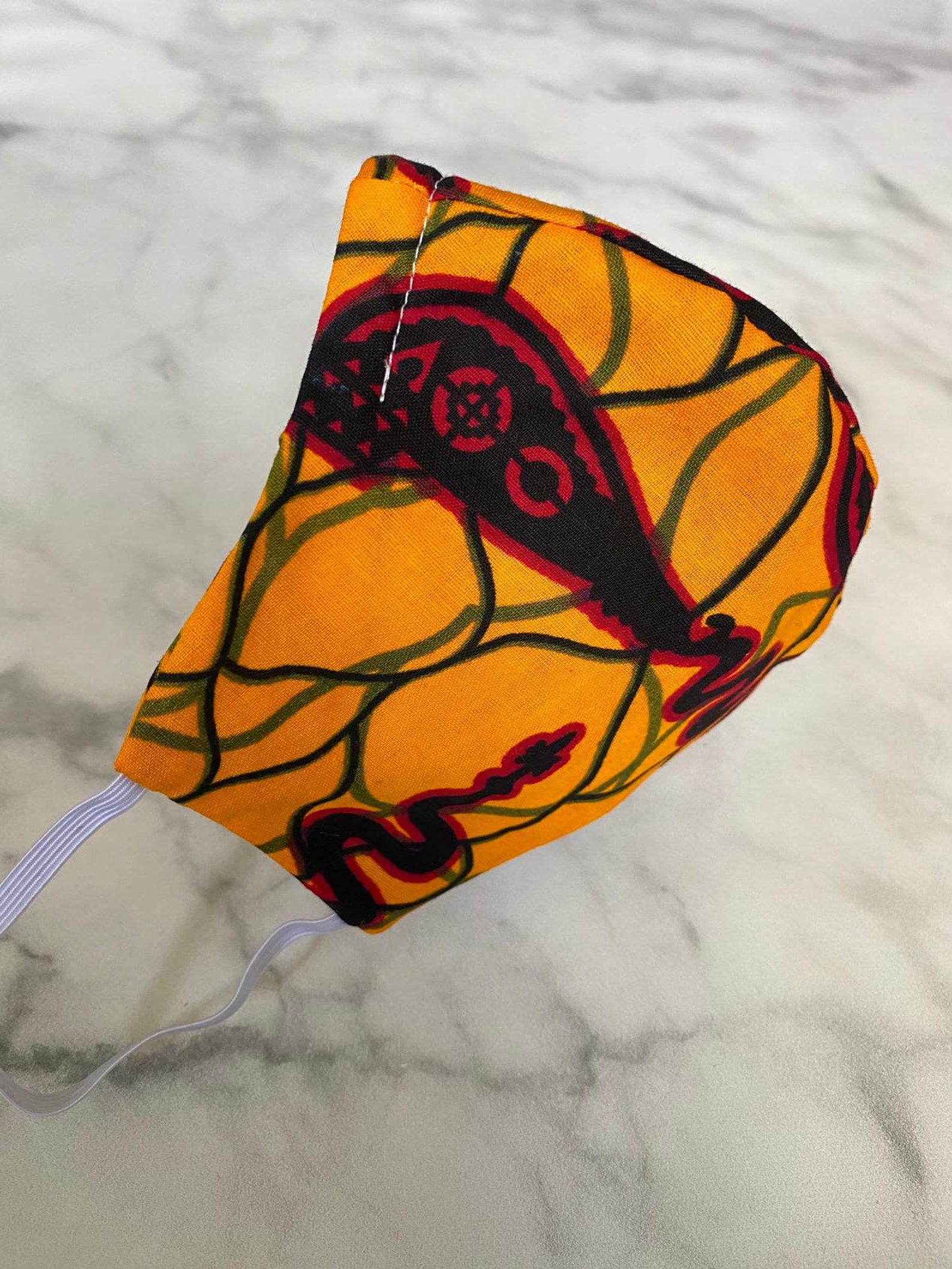 Adult Orange Washable Face Mask 2 Layer Mask Mask With Nose Wire ...