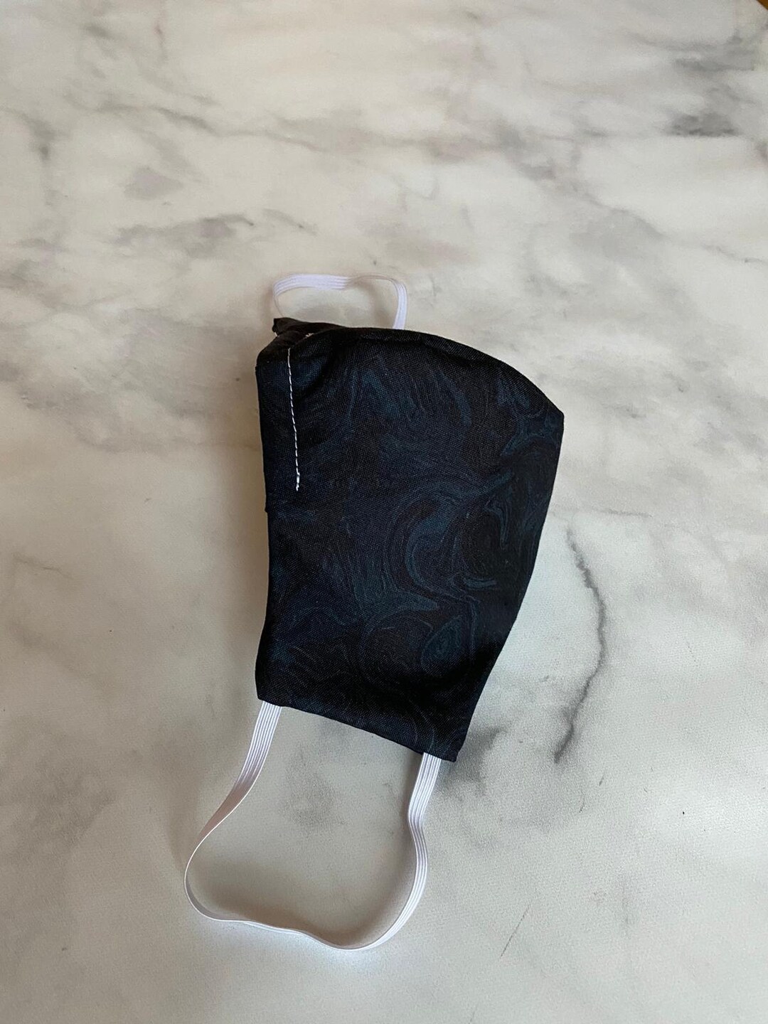Kids Black Washable Face Mask | 2 Layer Mask | Mask With Nose Wire ...