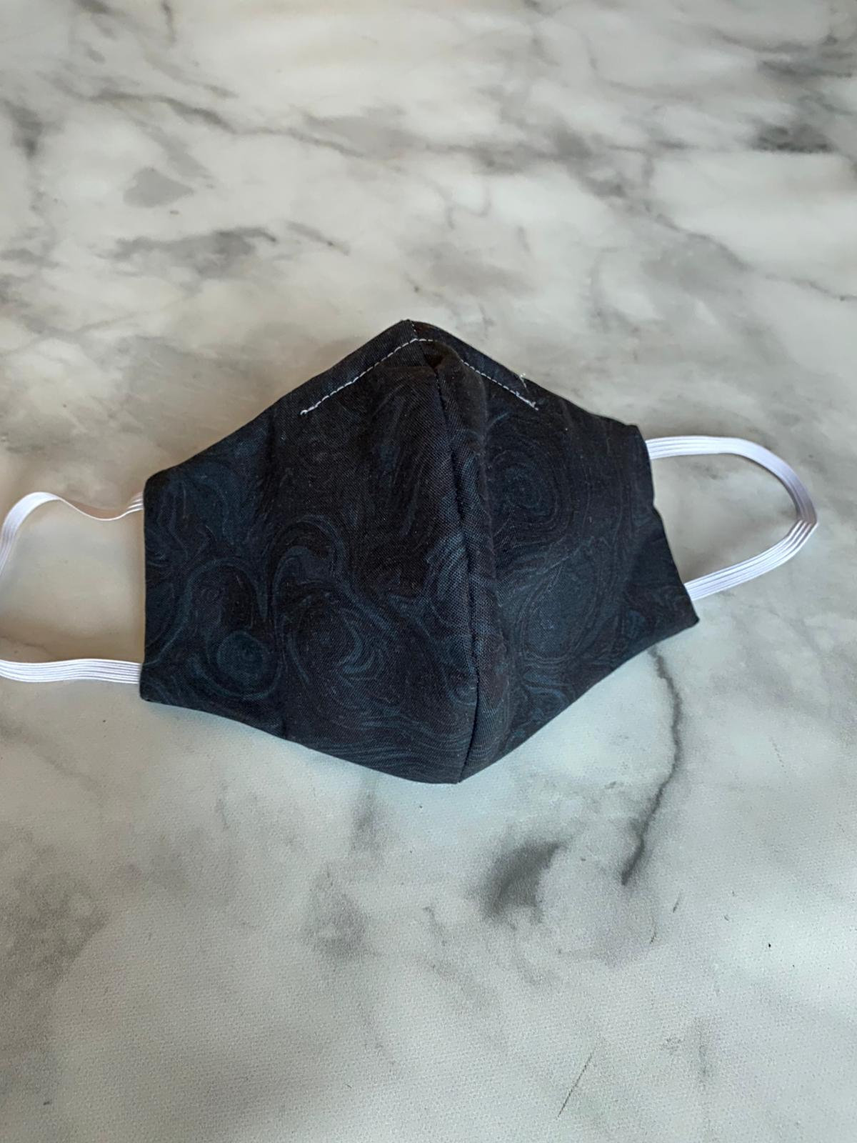 Kids Black Washable Face Mask 2 Layer Mask Mask With Nose Wire ...
