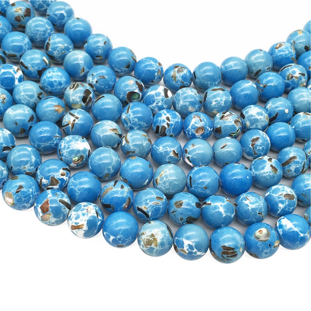 Blue Howlite Turquoise Round Beads6mm 8mm 10mm 12mm Gemstone - Etsy