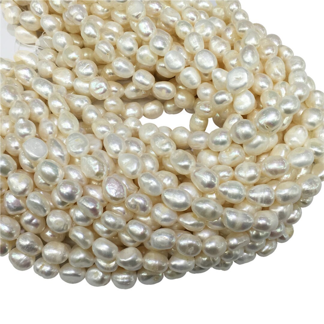 9-10mm Freshwater Pearl Nugget Beads, White Freshwater Pearls,approx ...