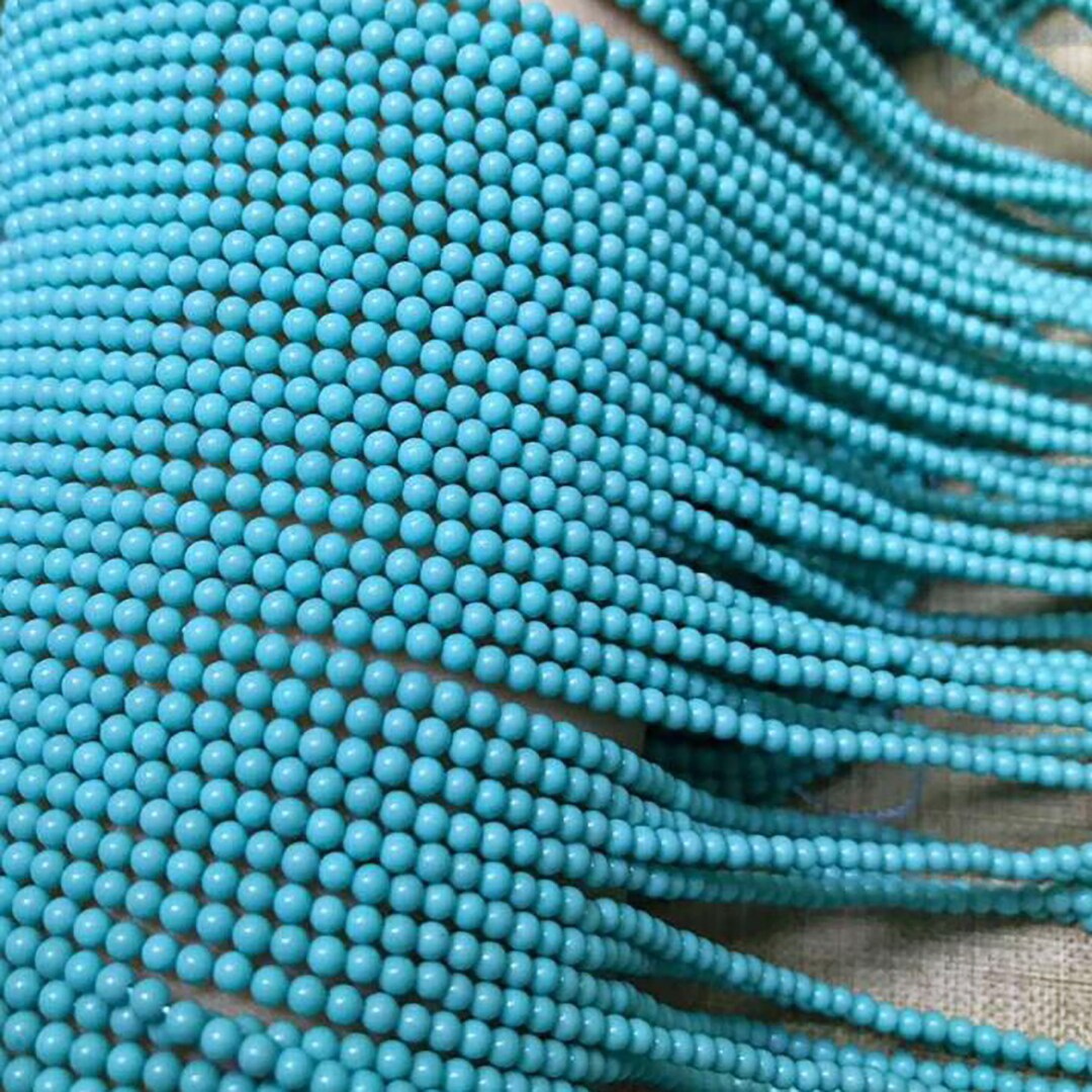 Blue Turquoise Round Beads 3mm Tiny Gemstone Beads Approx - Etsy