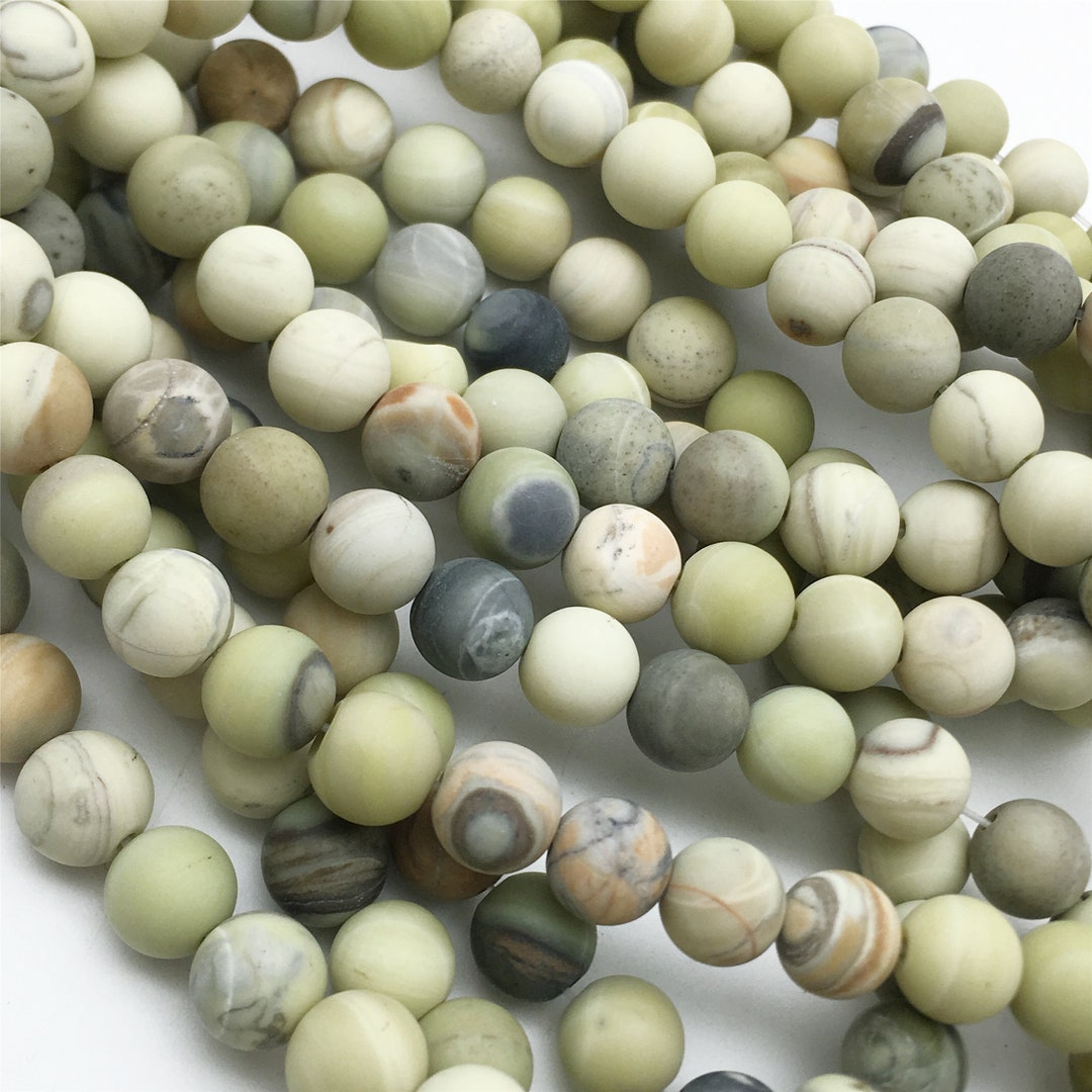 Matte Butter Jade Round Beads,6mm 8mm 10mm 12mm Gemstone Beads ,approx ...