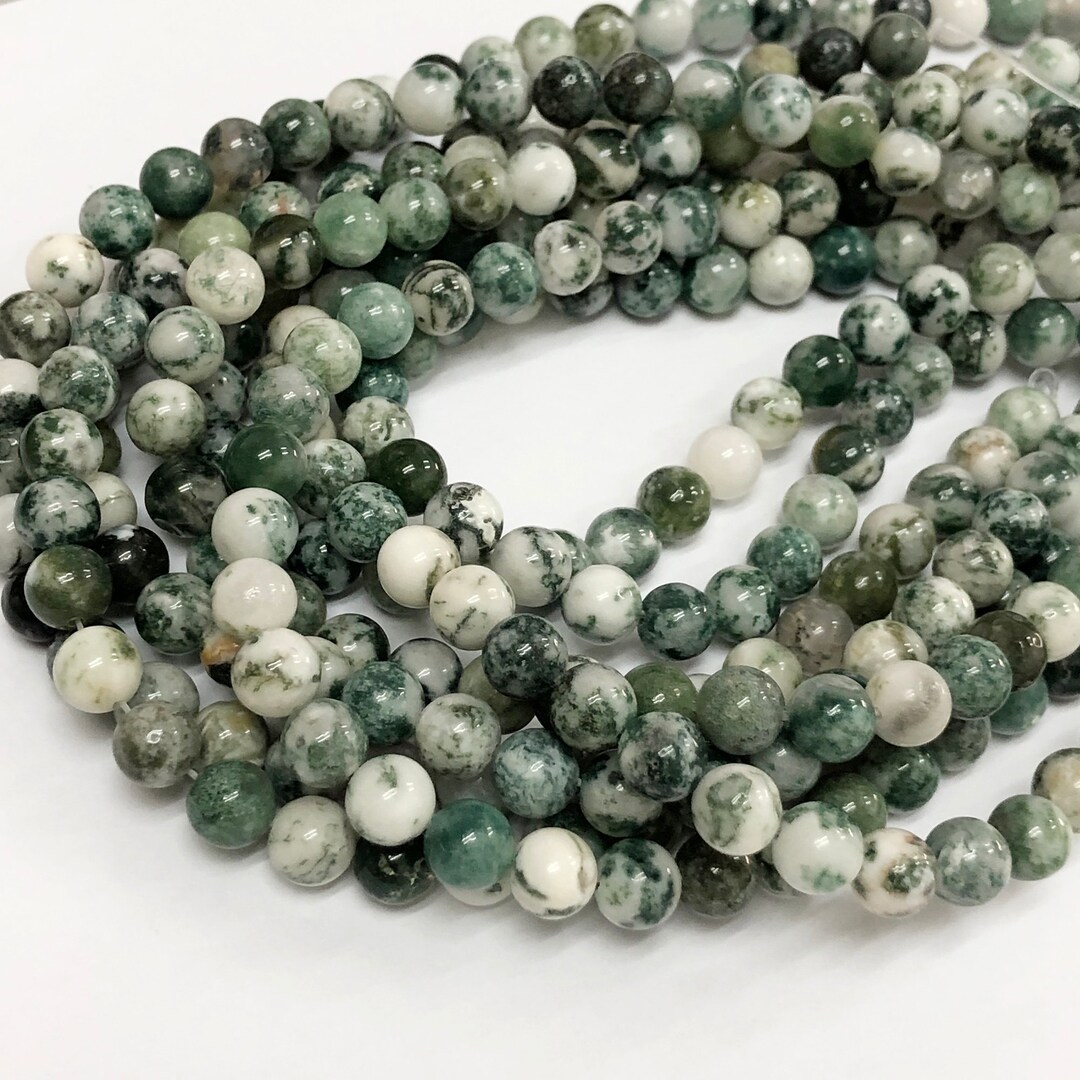Tree Agate Round Beads,6mm 8mm 10mm 12mm Gemstone Beads Approx 15.5 ...