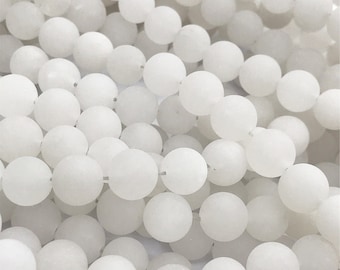 Matte White Beads | Etsy