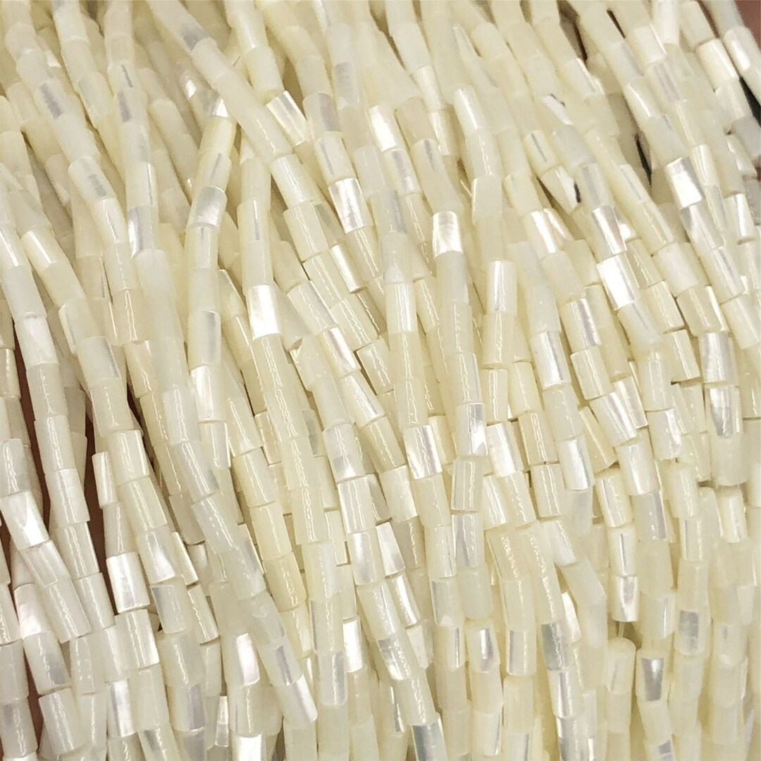 3x5mm Mother of Pearl Tube Beads , White Pearl Beads,full Strand - Etsy