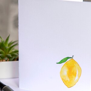 PRINTABLE Watercolor Lemon Note Card Greeting Card Thank You Note Blank ...