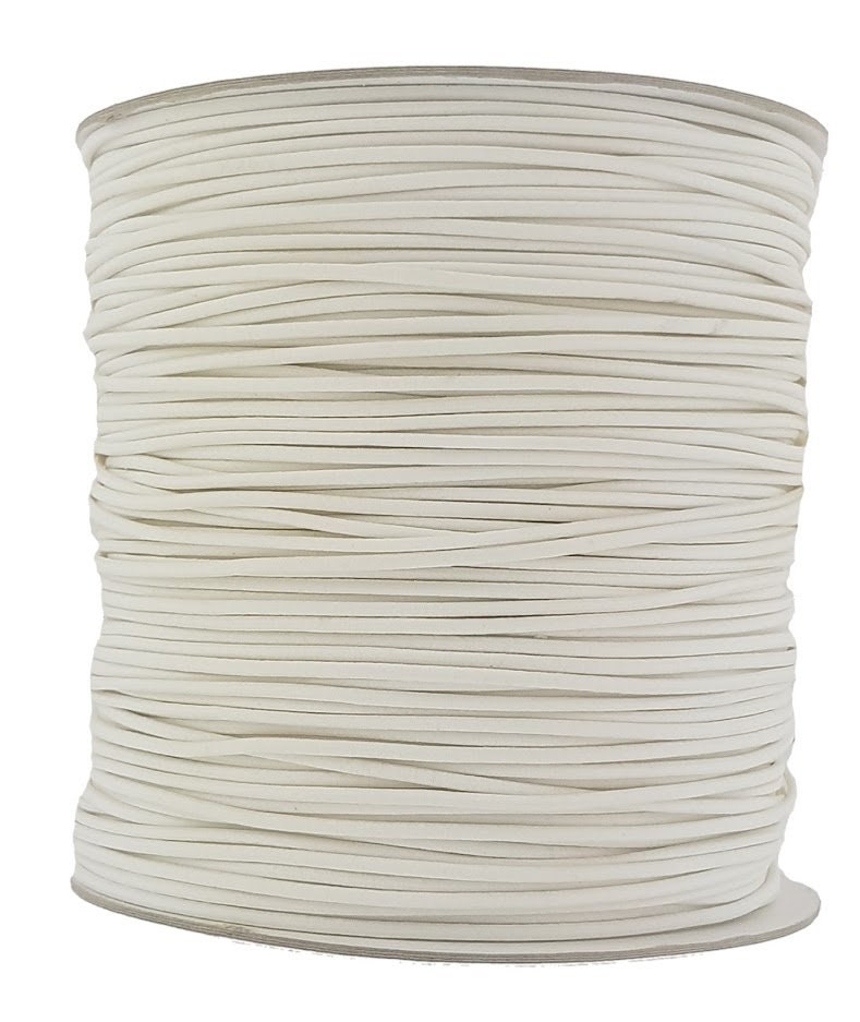 White 3 Mm Diameter Round Elastic Cord White 250 Metres - Etsy