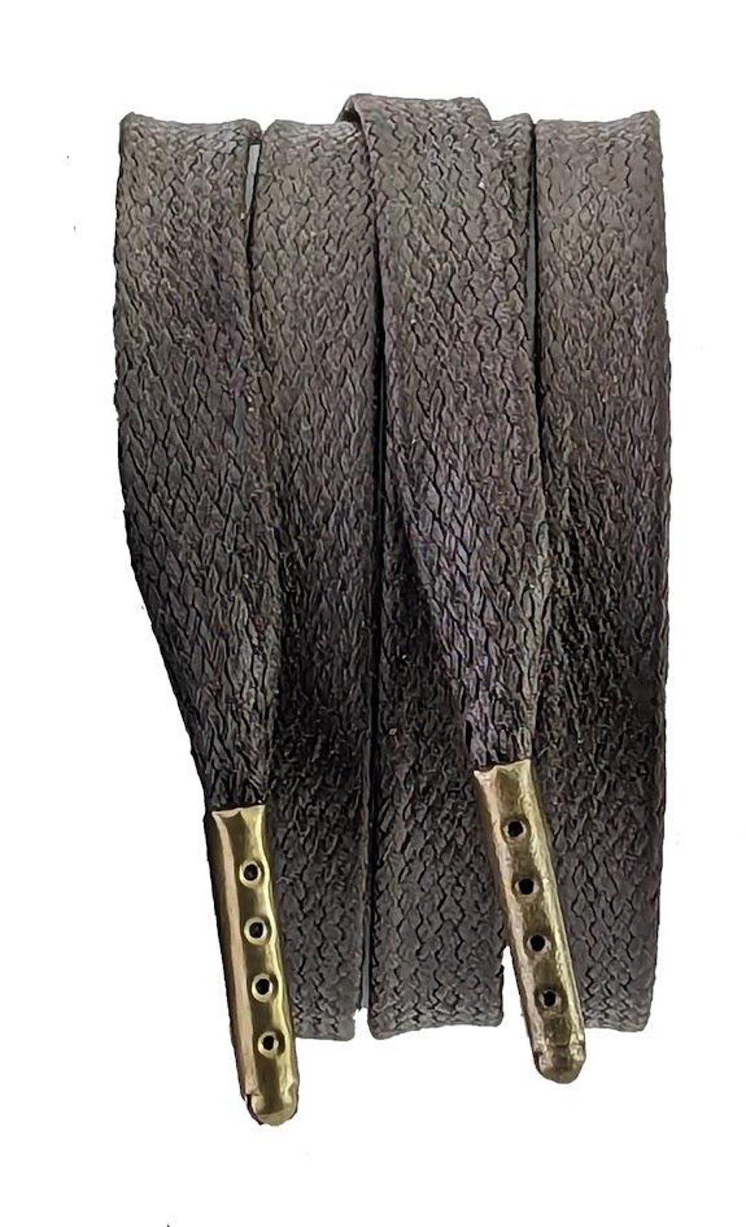 Shoelaces & Boot Laces Brown Flat 10 Mm Wide Wax Cotton - Etsy