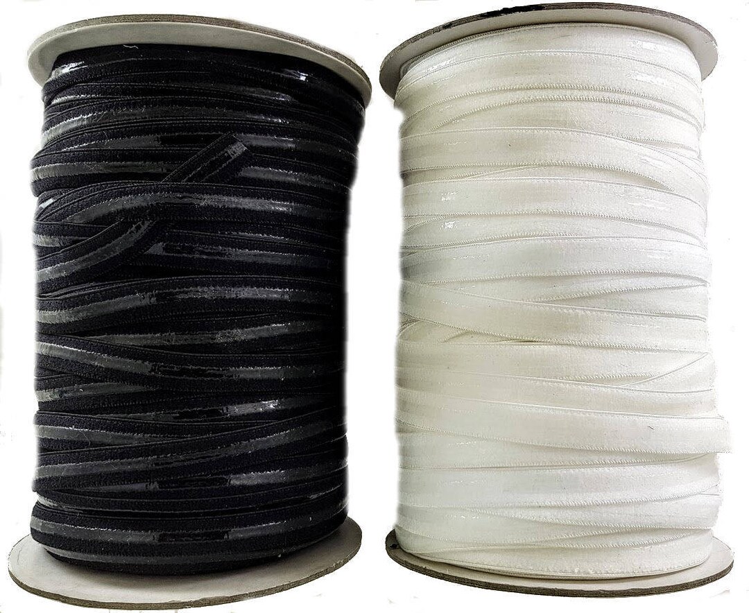 Silicone Elastic Cord 12 Mm Black & White - Etsy