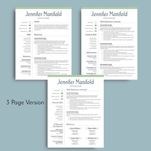 Teacher Resume Template, Instant Download, Professional Resume, Modern ...