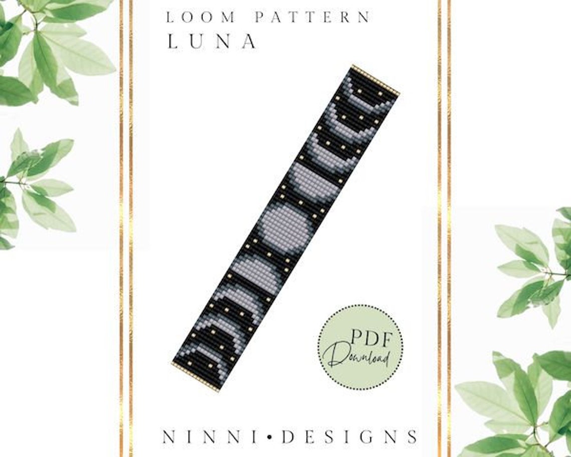 LUNA Easy Loom Pattern, Moon Phases Loom Pattern, Bead Loom Pattern ...