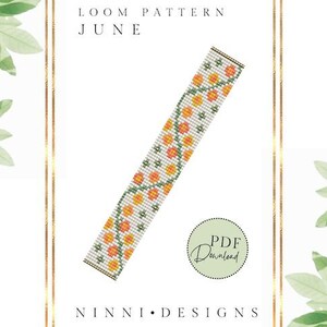 JUNE Flowers Loom Bracelet Pattern, PDF, Floral Bead Loom Pattern ...