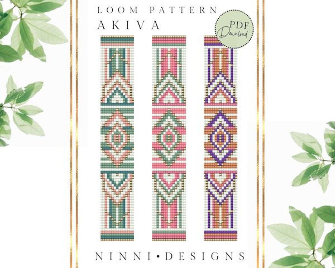 AKIVA Miyuki Bead Loom Pattern LOOM Bracelet Pattern in - Etsy