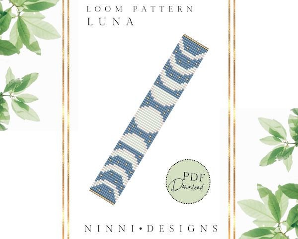 LUNA Easy Loom Pattern, Moon Phases Loom Pattern, Bead Loom Pattern ...