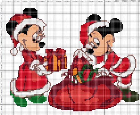 Mickeys Once Upon a Christmas cross stitch Pattern Simple cross stitch ...