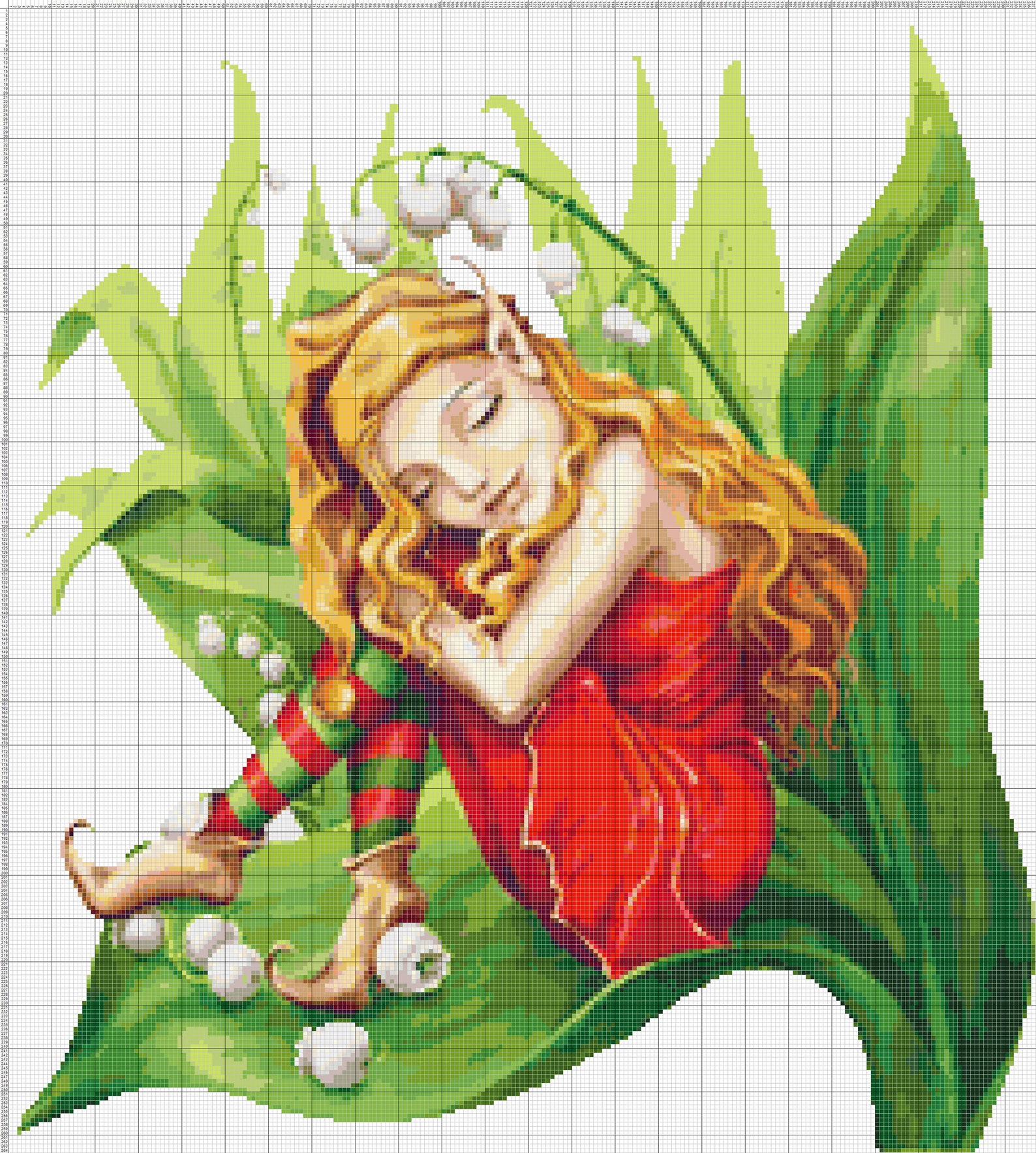 Flower Fairy Cross Stitch Pattern Counted Cross Stitch Chart - Etsy