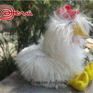 Handmade Rooster 100% Suri Alpaca Fur Toy, Pure Wool Easter Rooster ...