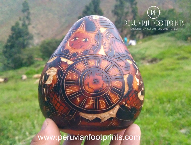 Mini Hand Carved Gourd Inca Carvings Intricate Hand Carved - Etsy
