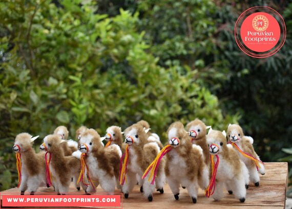 10 Alpaca Toy Mini Vicuna Figurine Mini Teddy Vicuña - Etsy Australia
