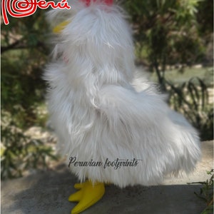 Handmade Rooster 100% Suri Alpaca Fur Toy, Pure Wool Easter Rooster ...