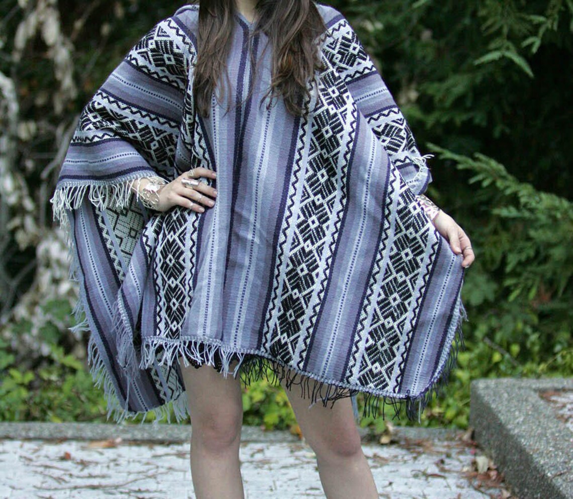 Free shipping DHL gift Peruvian Poncho Rustic Poncho | Etsy