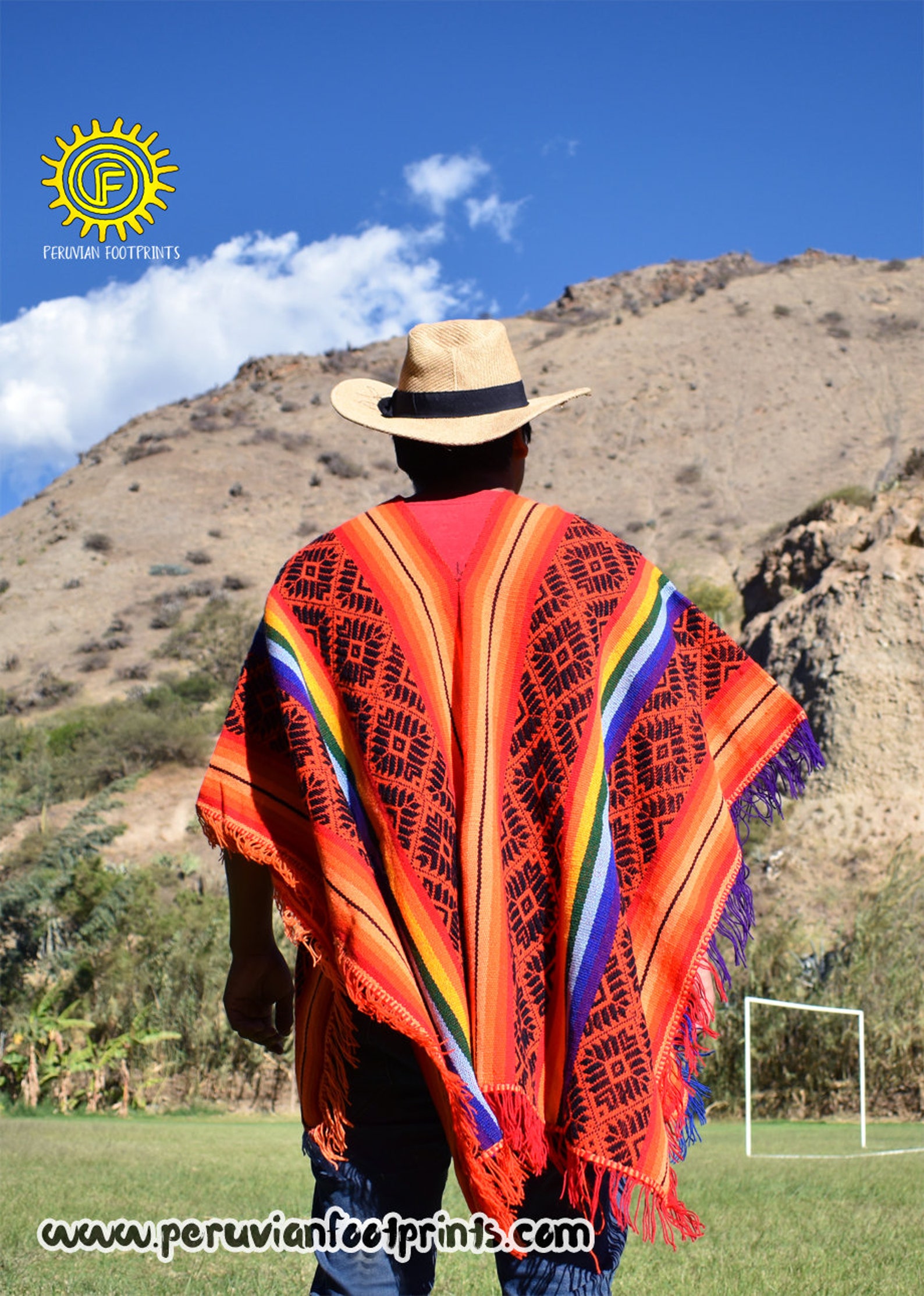 Free shipping DHL gift Peruvian Poncho Rustic Poncho | Etsy