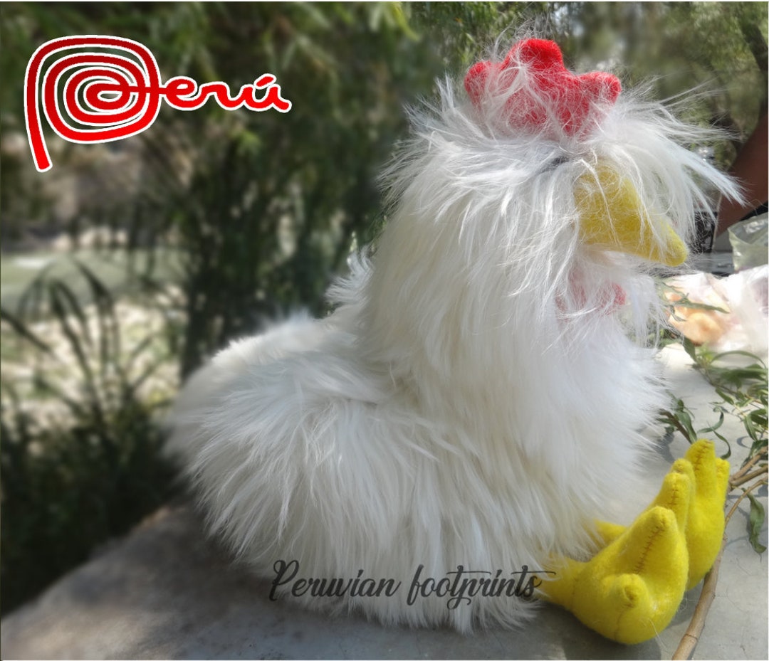 Handmade Rooster 100% Suri Alpaca Fur Toy, Pure Wool Easter Rooster ...